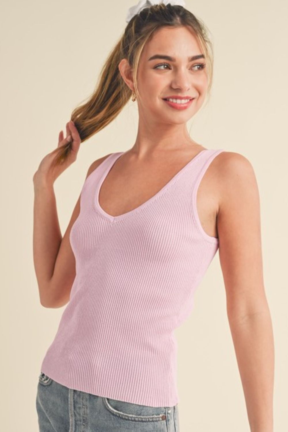 Aemi + Co Ribbed Wide Strap Knit Tank - Walmart.com