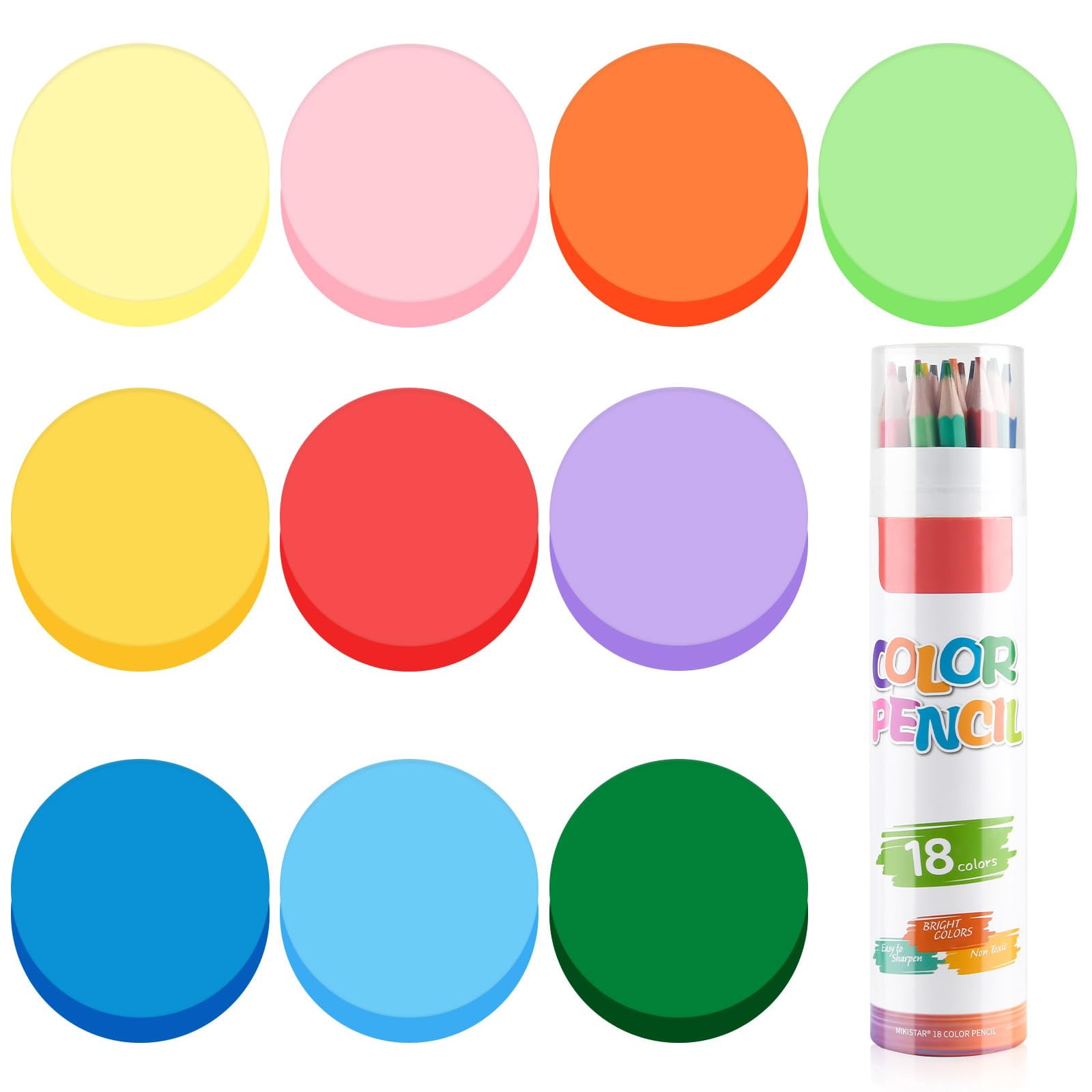 Aemygo 3.9 Inch Round MMF7 Cutouts Paper Assorted Color, 1000 Pcs ...