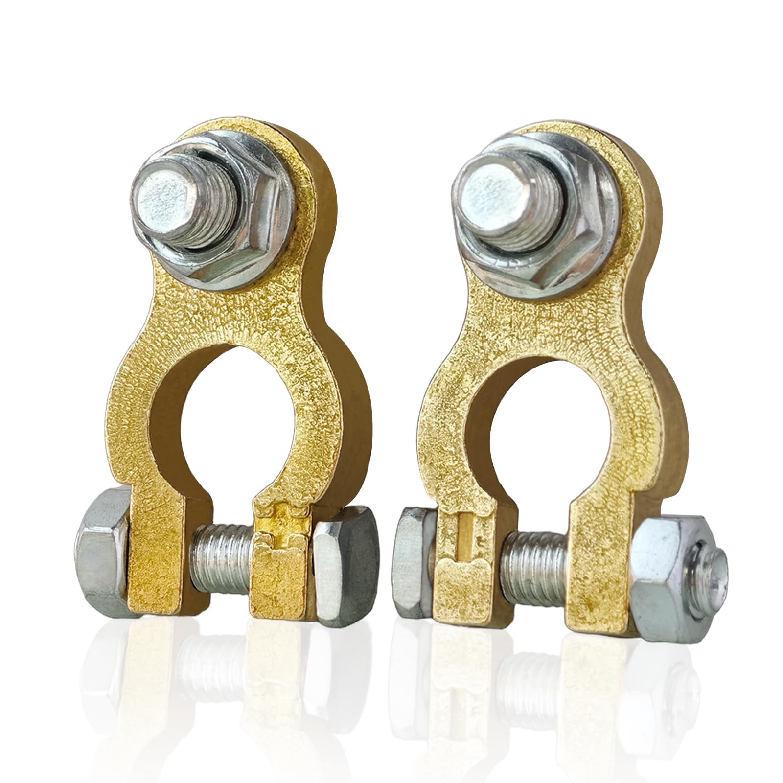 Aenfaiy Terminals (1 Pair) Solid Brass Car Terminal Connectors - Top ...
