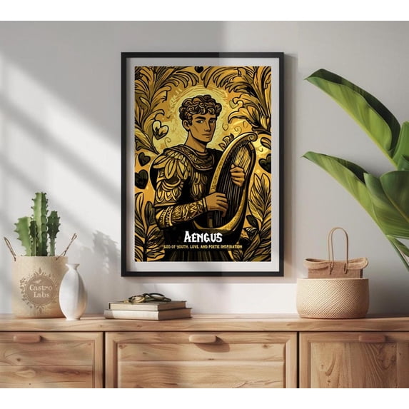 Aengus Celtic Mythology Wall Art Print, Unframed Paper Poster 24x36in ...
