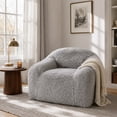 Aenkyo 40.6 Inch Faux Fur Single Sofa Chair, Comfy Lounge Chair in a ...