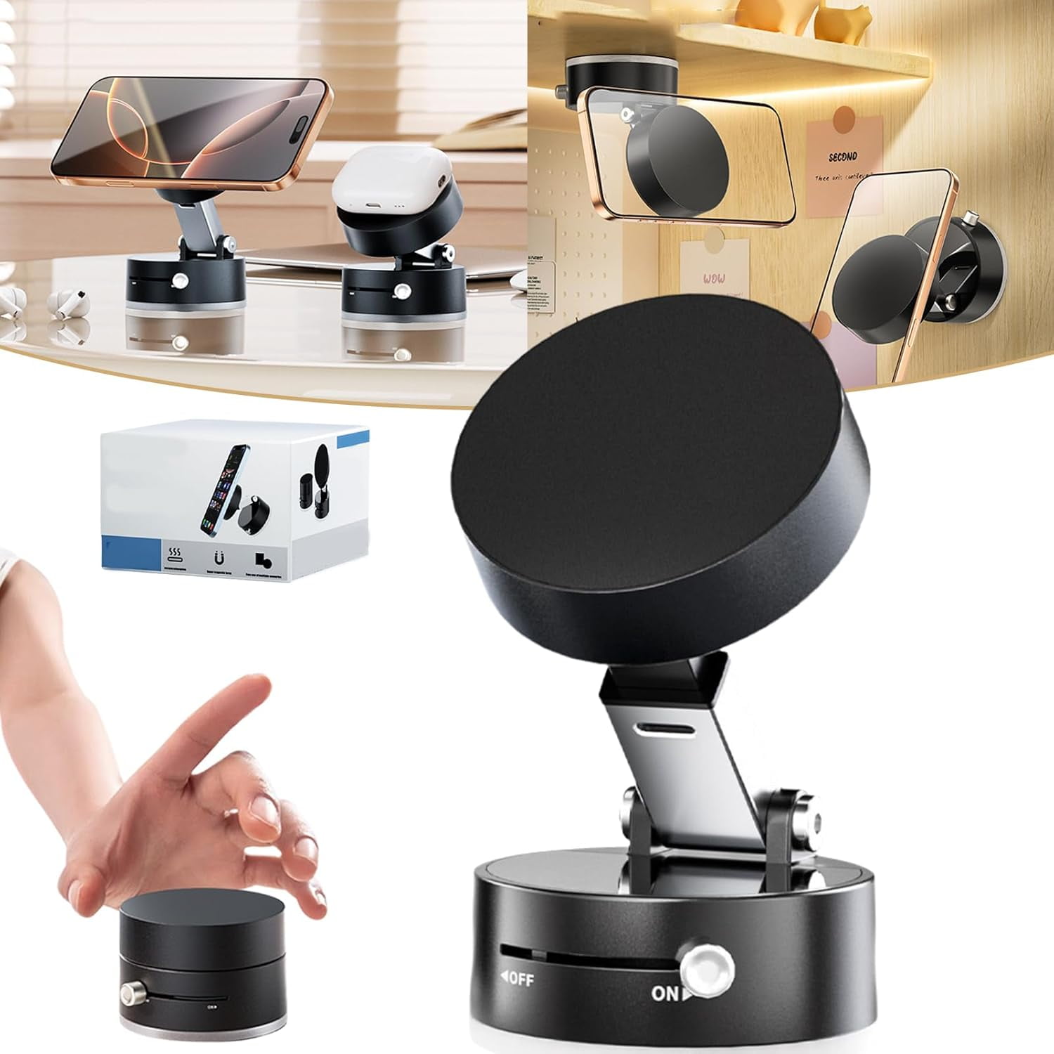 Aenro Car Mount, Cloudyunny Magnetic Phone Holder, Double Sided Strong ...