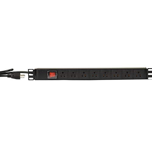 Aeons 1U Rack Mount Server Network PDU Power Strip, 8 Right Angle ...