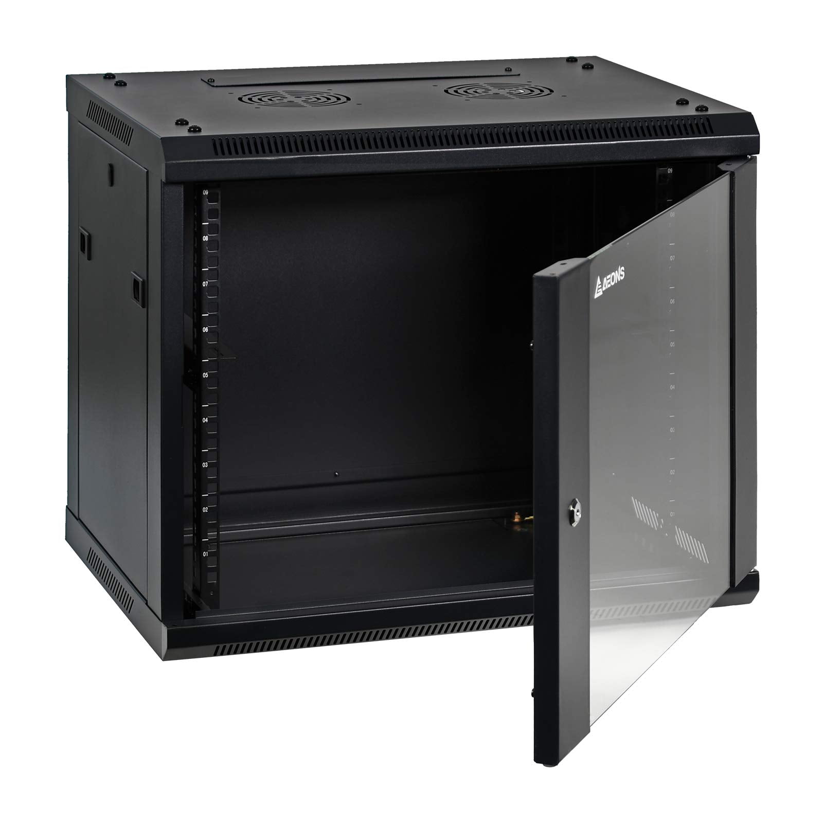Aeons 9U Signature Wall Mount 19-inch IT Network Cabinet Enclosure ...