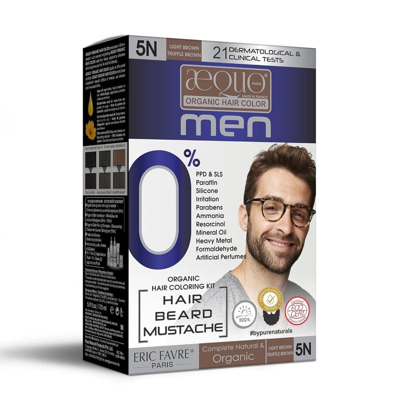 Aequo Organic Cream Hair Color for Men Lighte Brown 5N - Natural ...