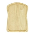 AeraVida Cute Toast Bread Shaped Native Natural Wood Hand Carved Plate ...