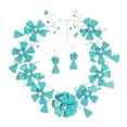 AeraVida Floral Link Modern Turquoise Statement Jewelry Set for Female ...