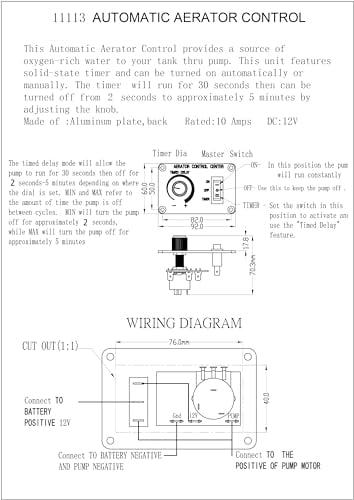 Aerator Timer Switch for Livewell Aerator Pump PRO | Custom Delay ...