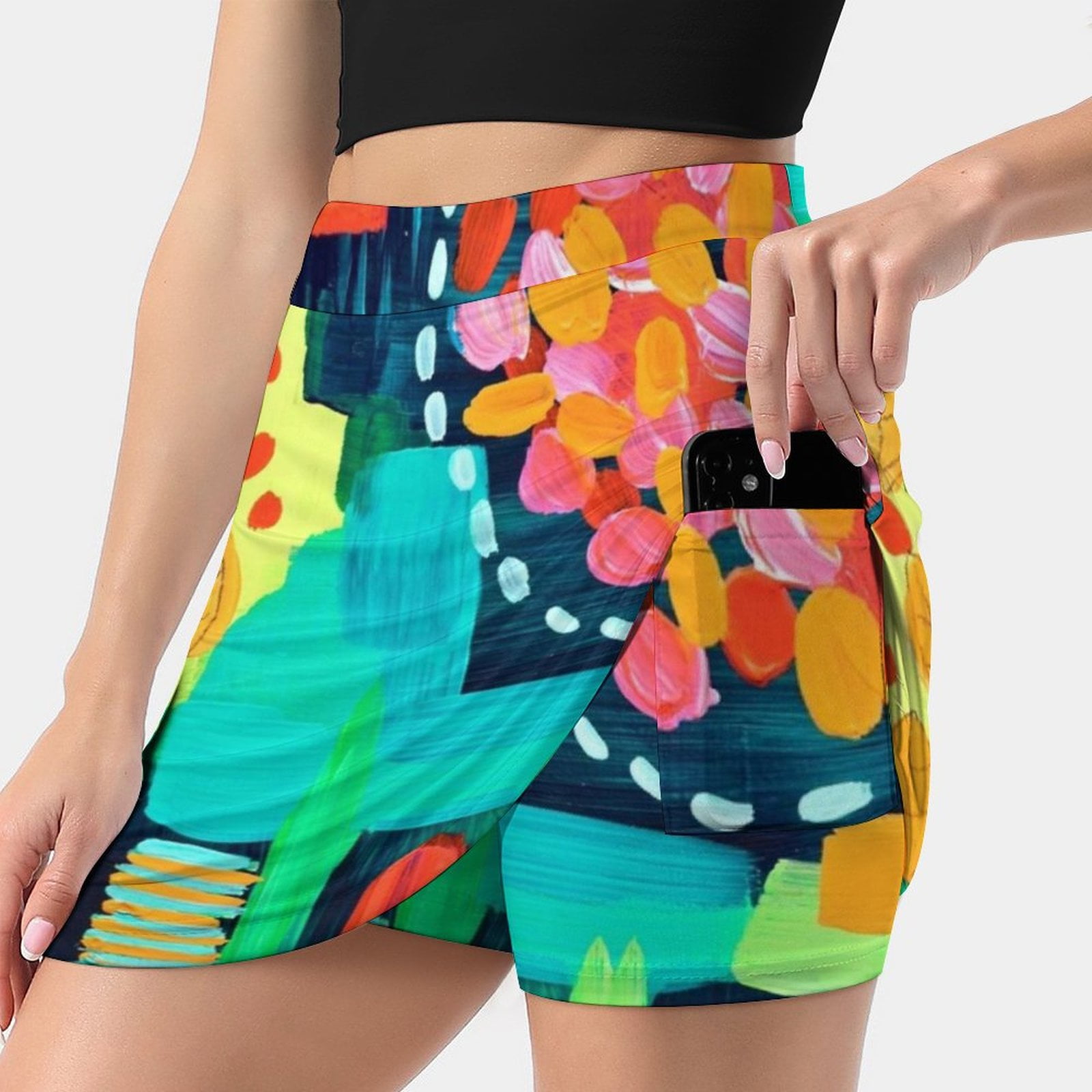 Aerial Abstract Iii Women's skirt With Pocket Vintage Skirt Printing A ...