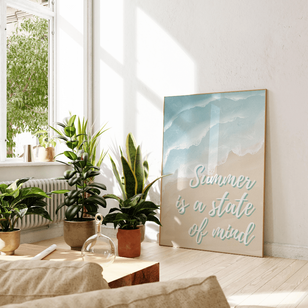 Aerial Beach Coastal Summer Poster, Poster Home Decor, Poster Only ...