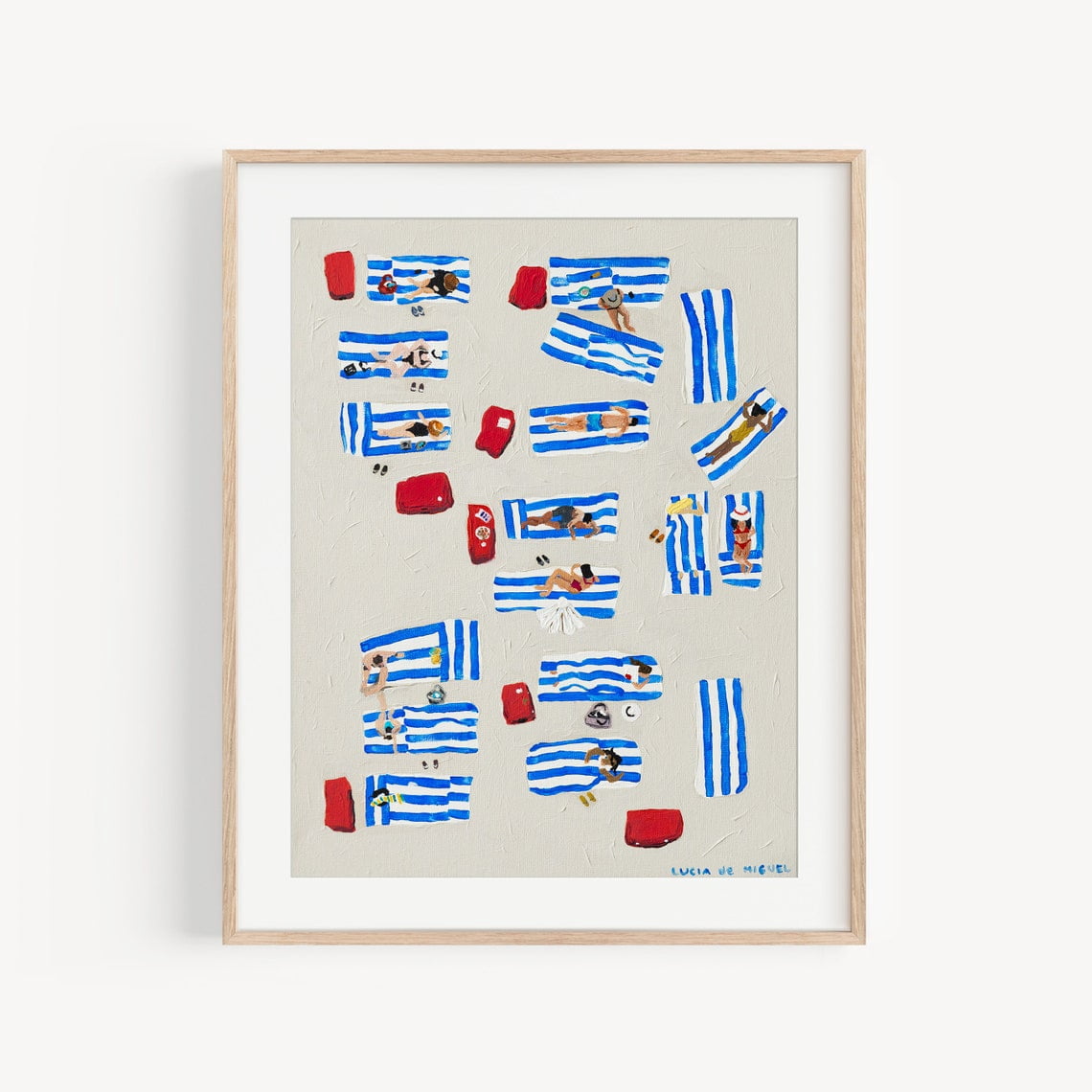 Aerial Beach Print, Coastal Prints, People On The Beach Wall Art ...