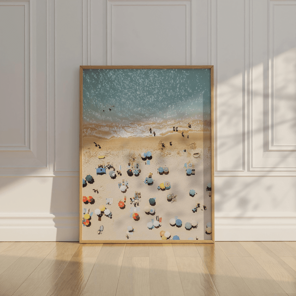 Aerial Beach Retro Coastal Summer Poster, Poster Home Decor, Poster ...