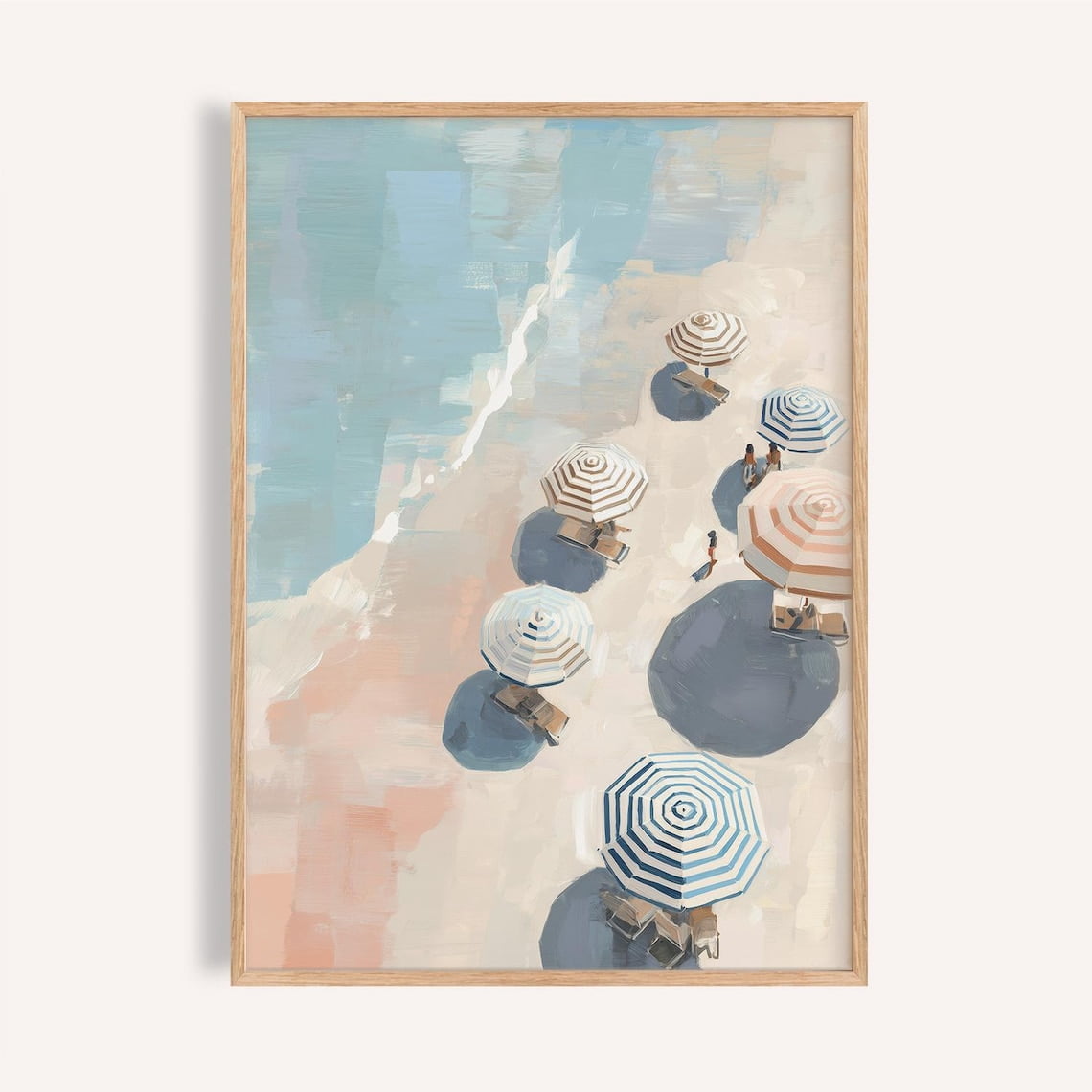 Aerial Beach Umbrella Print, Unframed Paper Poster 24x36in - Walmart.com