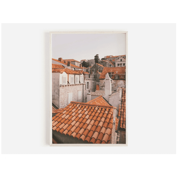 Aerial City Print Dubrovnik Wall Art Croatia Photography Architecture ...