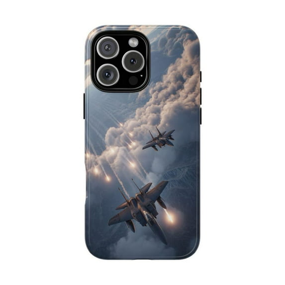 Aerial Combat Two Military Jet Planes in Flight for iPhone 17 16 15 14 ...