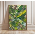 Aerial Farmland Art Modern Landscape Green Yellow Abstract Earth View ...
