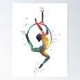 Aerial Hoop Lyra Gymnast Acrobat Circus Wall Decor, Stretched Canvas ...