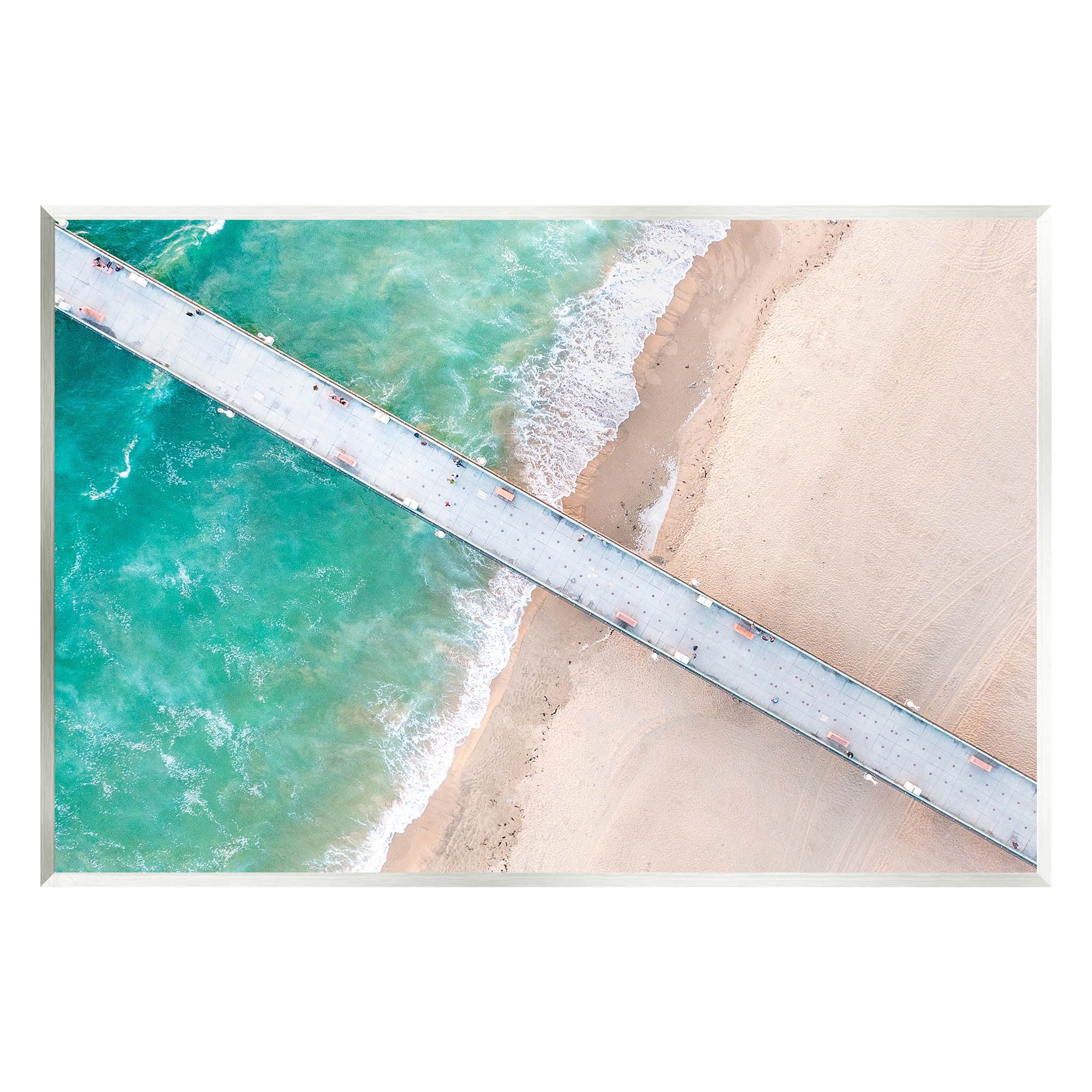 Aerial Ocean Beach Bridge Coastal Photograph Unframed Art Print Wall ...