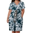 Aerial Of An Ice Breaker On Its Way Through Arctic Ice - Loose Pocket Dress Fashion Print Dress ...
