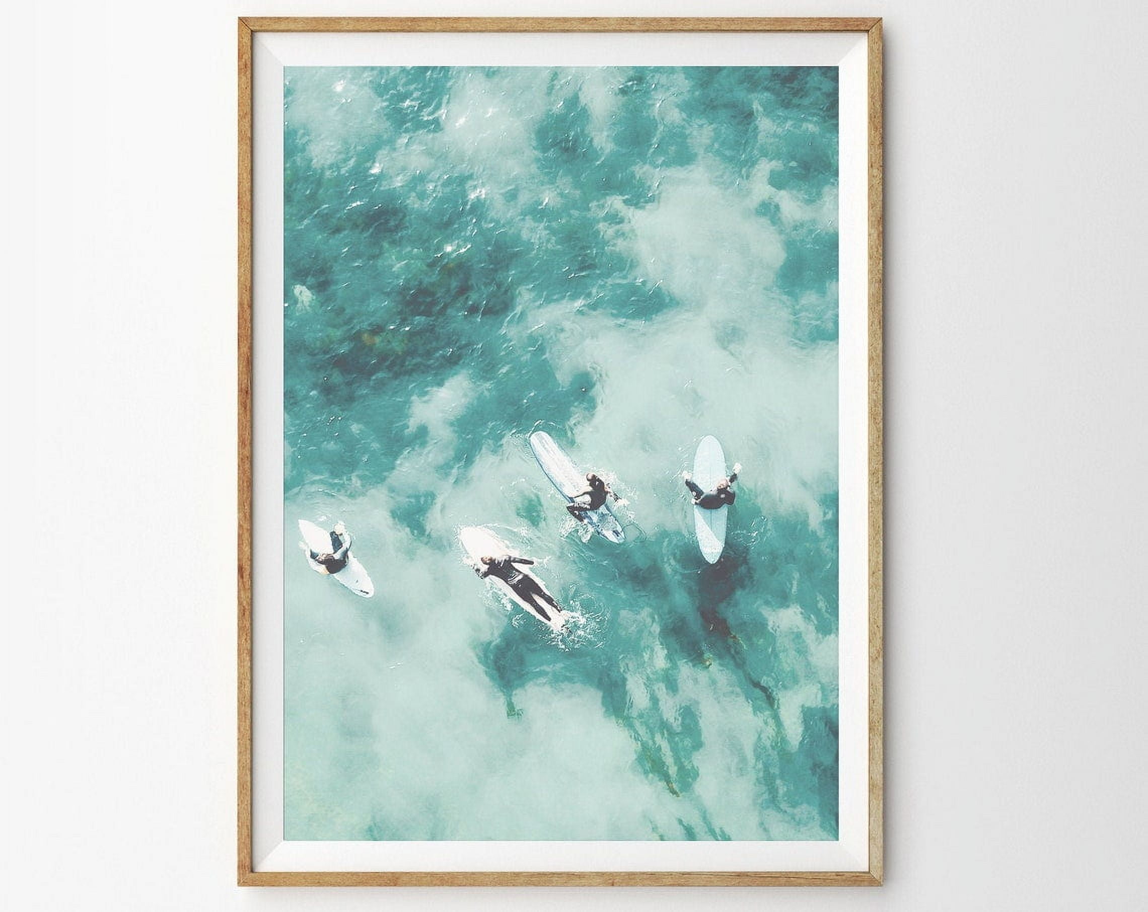 Aerial Photo Of Surfers California Surf Poster Print Beach Decor ...