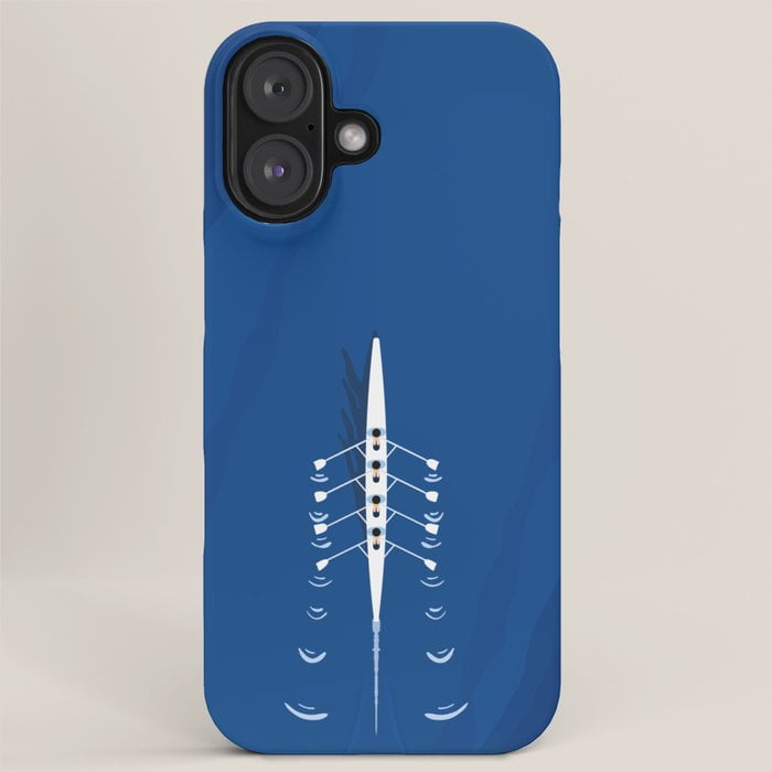 Aerial Rowing Boat Teamwork Sport Illustration Phone Case for iPhone 12 ...