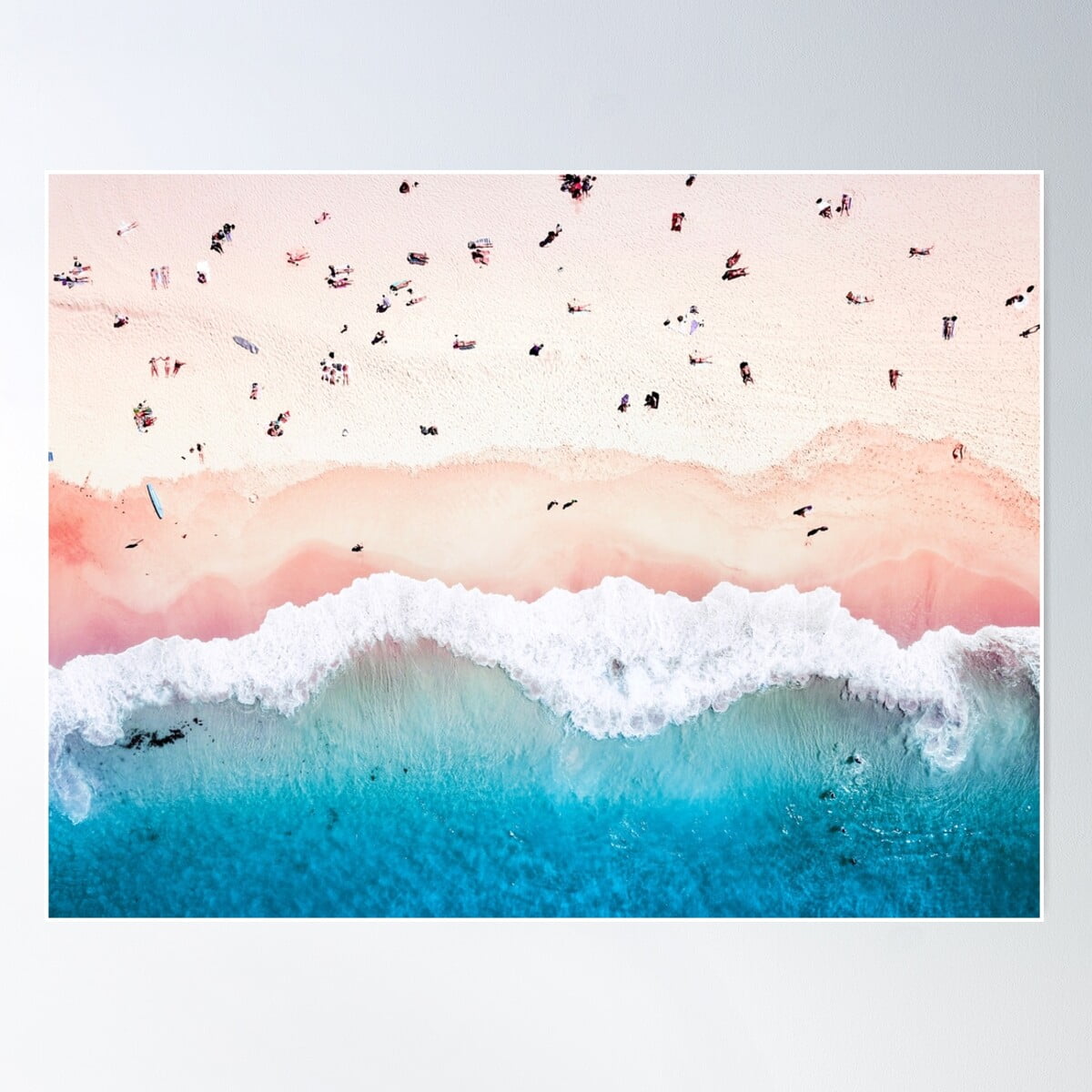 Aerial Sandy Beach Poster Wall Art, Modern Wall Decor For Living Room ...