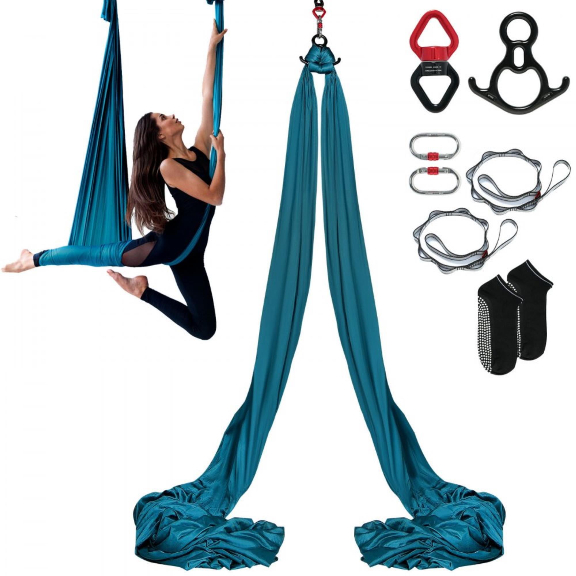 Aerial Silk & Yoga Swing Kit - 8.7 Yards, 100gsm Nylon Fabric, Full ...