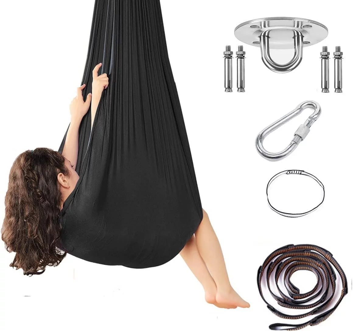 Aerial Silks Indoor Steady Hanging Seat Chair Kid Swing Hammock Yoga ...