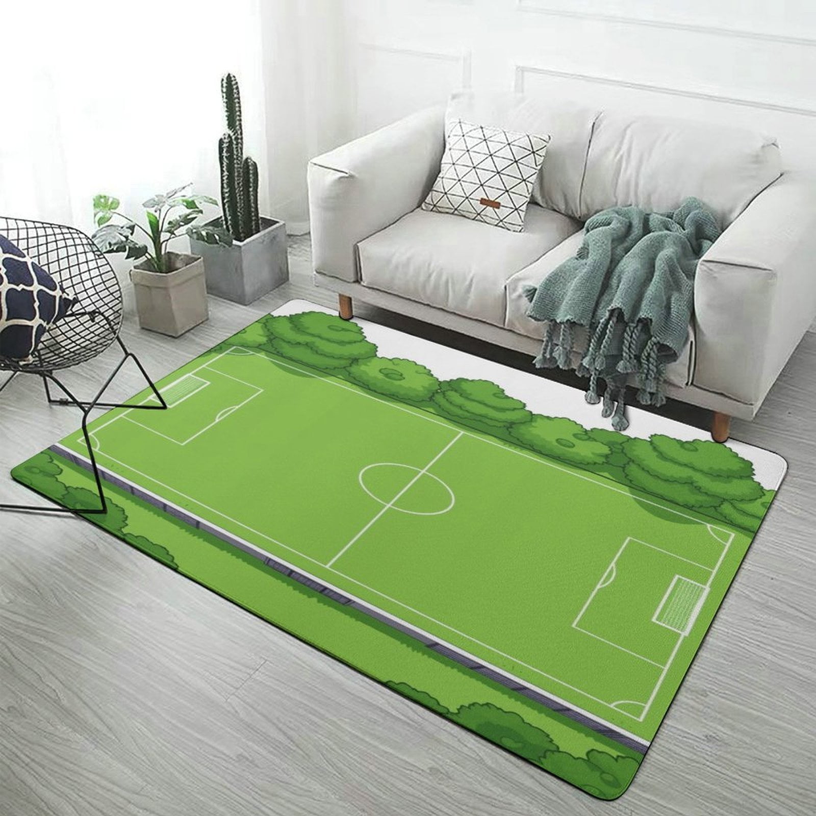 Aerial Soccer Field View Carpets for Living Room Luxury Rations Sofa ...