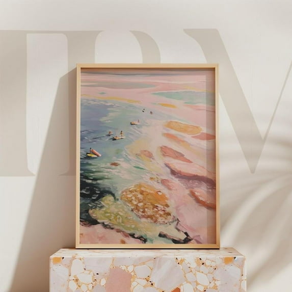 Aerial Surf, Colorful Ocean Waves Art Home Decor #446, Unframed Poster ...