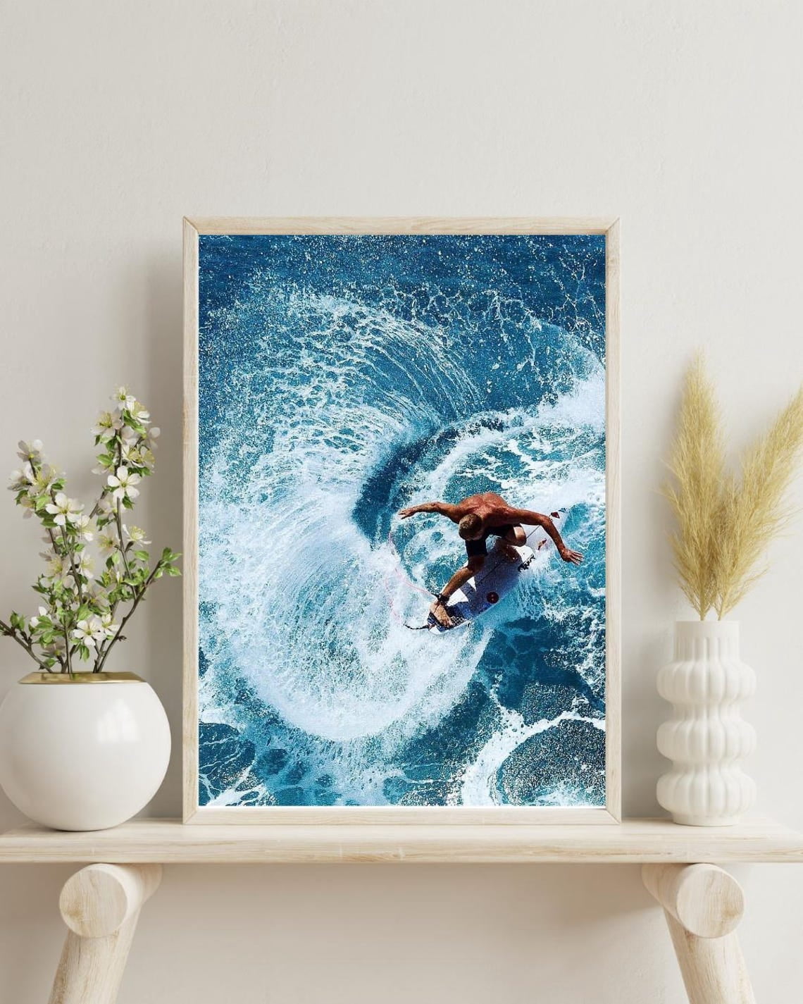 Aerial Surfer Carving Wave Photography Blue Ocean Surf Action Coastal ...