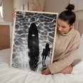 Aerial Surfer Girl Print Vintage Black And White Beach Art - Walmart.com