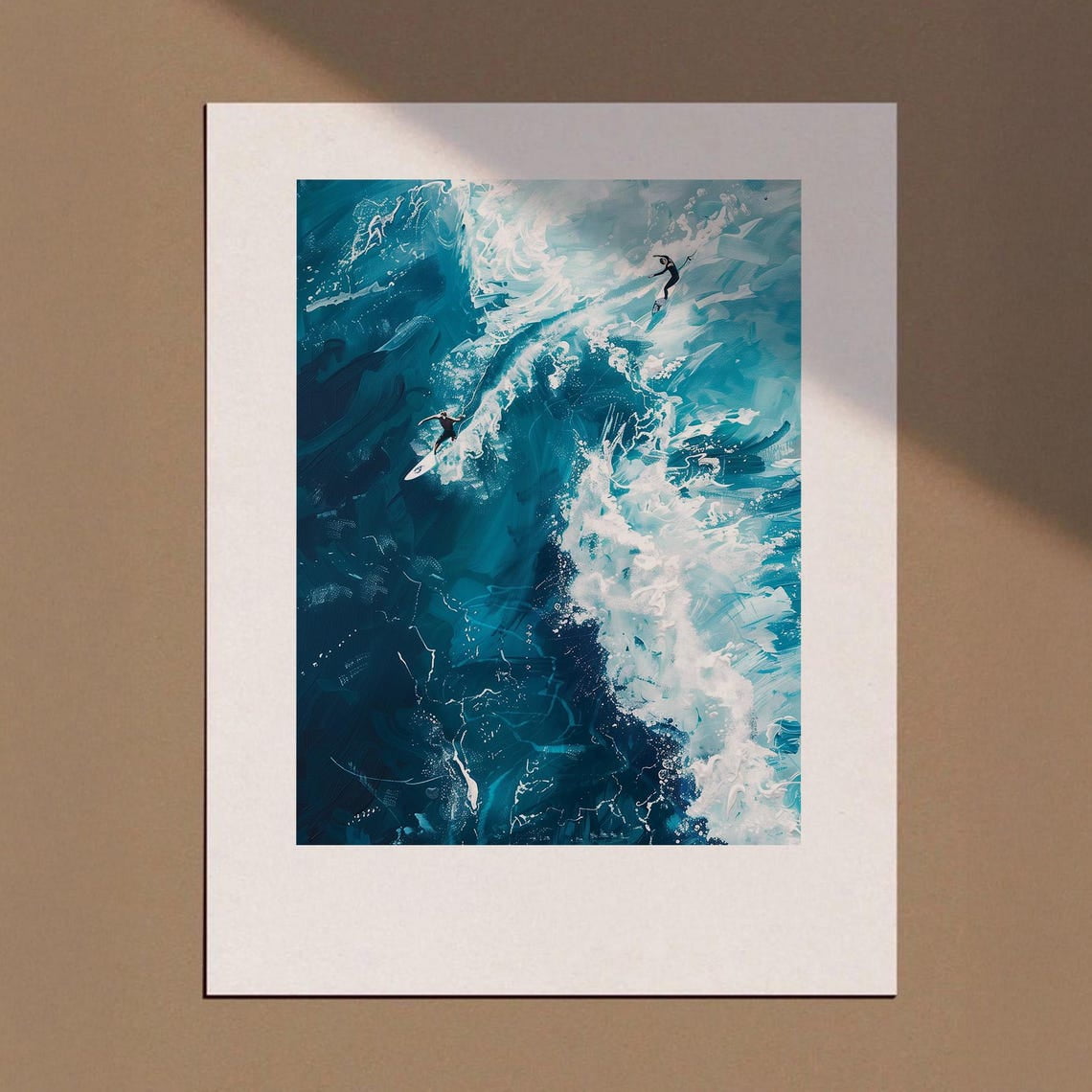 Aerial Surfer Print, Surf Poster, Surfing Beach Print, Aerial Drone ...