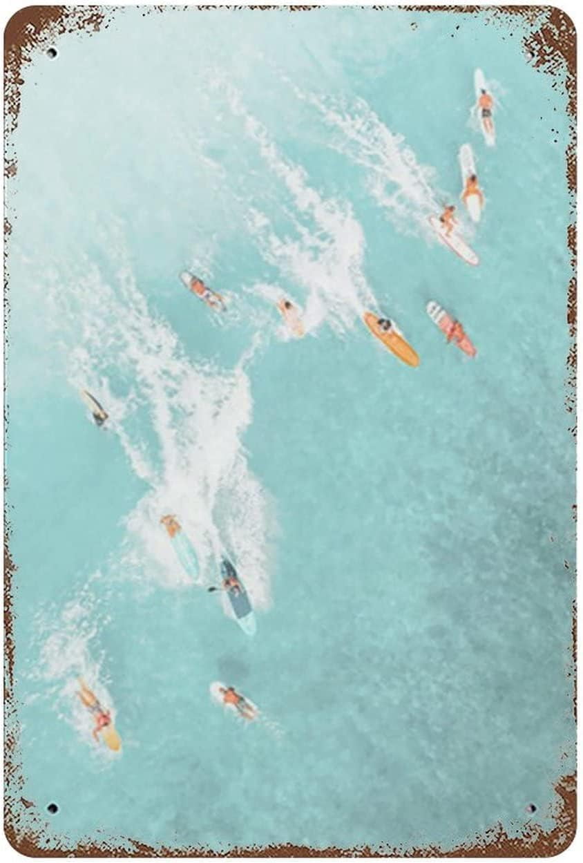 Aerial Surfers Creative Tin Sign Metal Retro Wall Decor for Home Gate ...