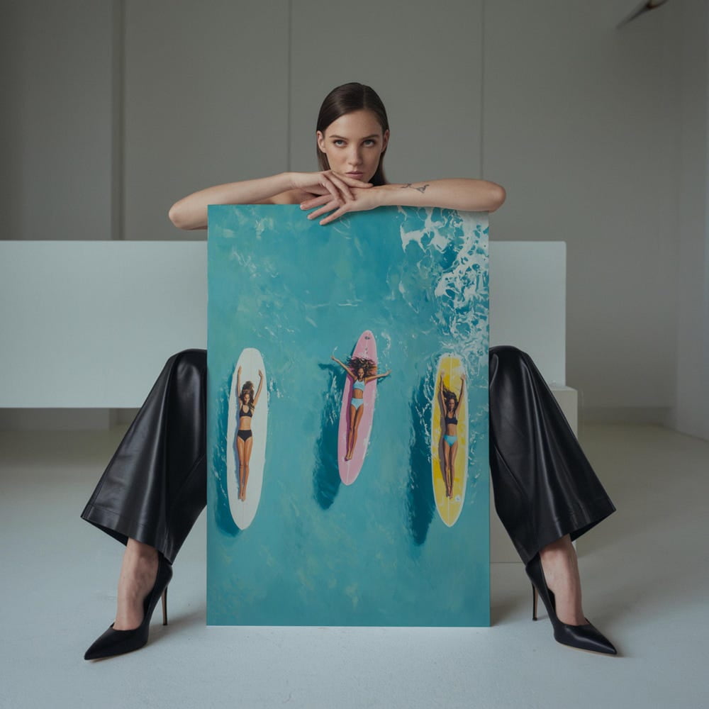 Aerial Surfers Printable Wall Art, Surf Print, Aerial Surf Wall Art ...