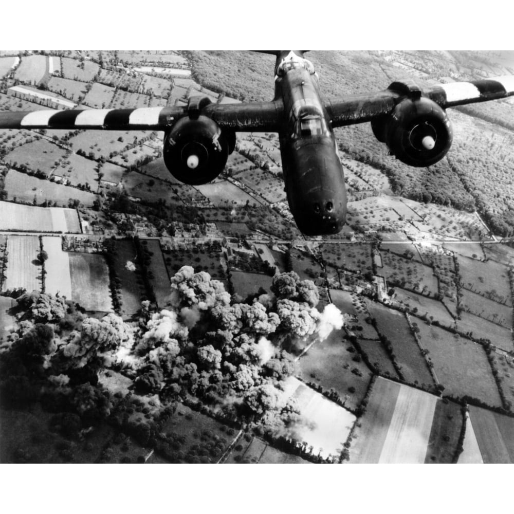 Aerial View Of A A-20 G Havoc Light Bomber With D-Day 'Invasion Stripes ...