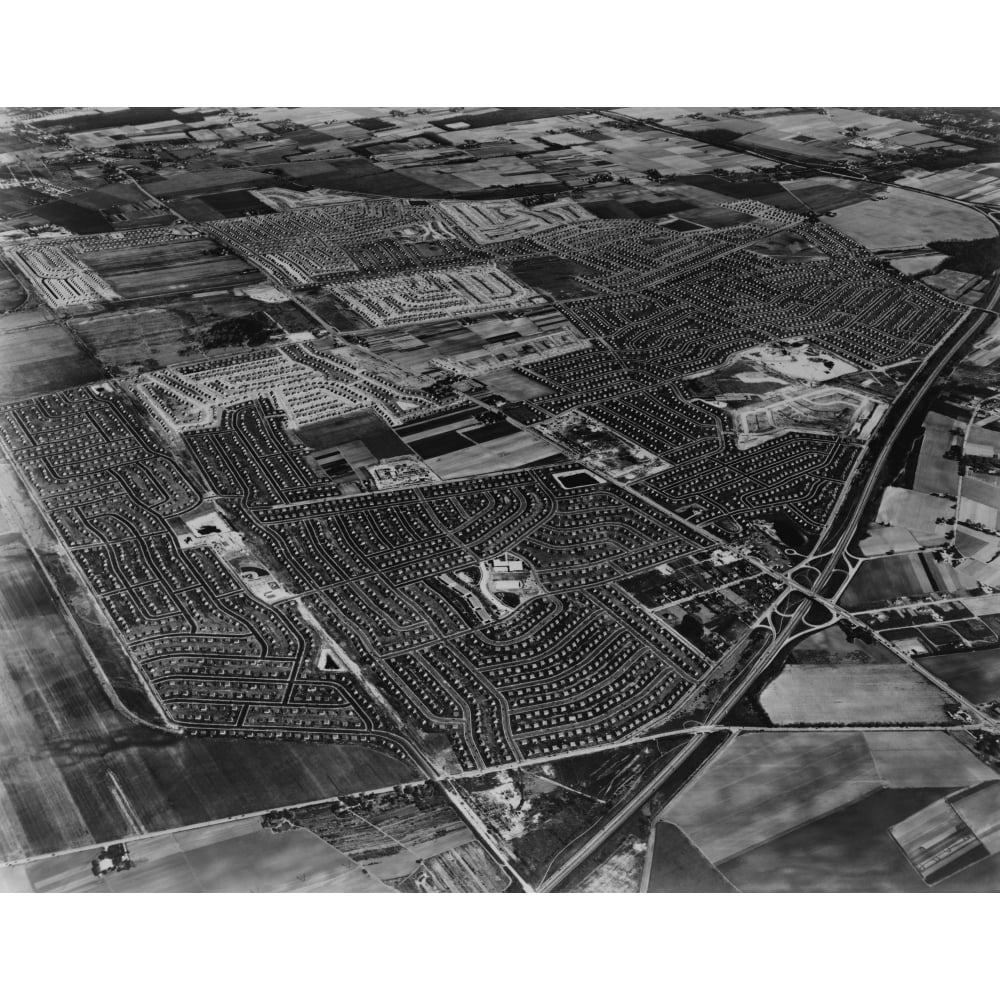 Aerial View Of Levittown Housing Development On Long Island History (24 ...