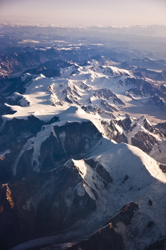 Aerial View Of Mount Torbert, The Tordrillo Mountains And The Alaska ...