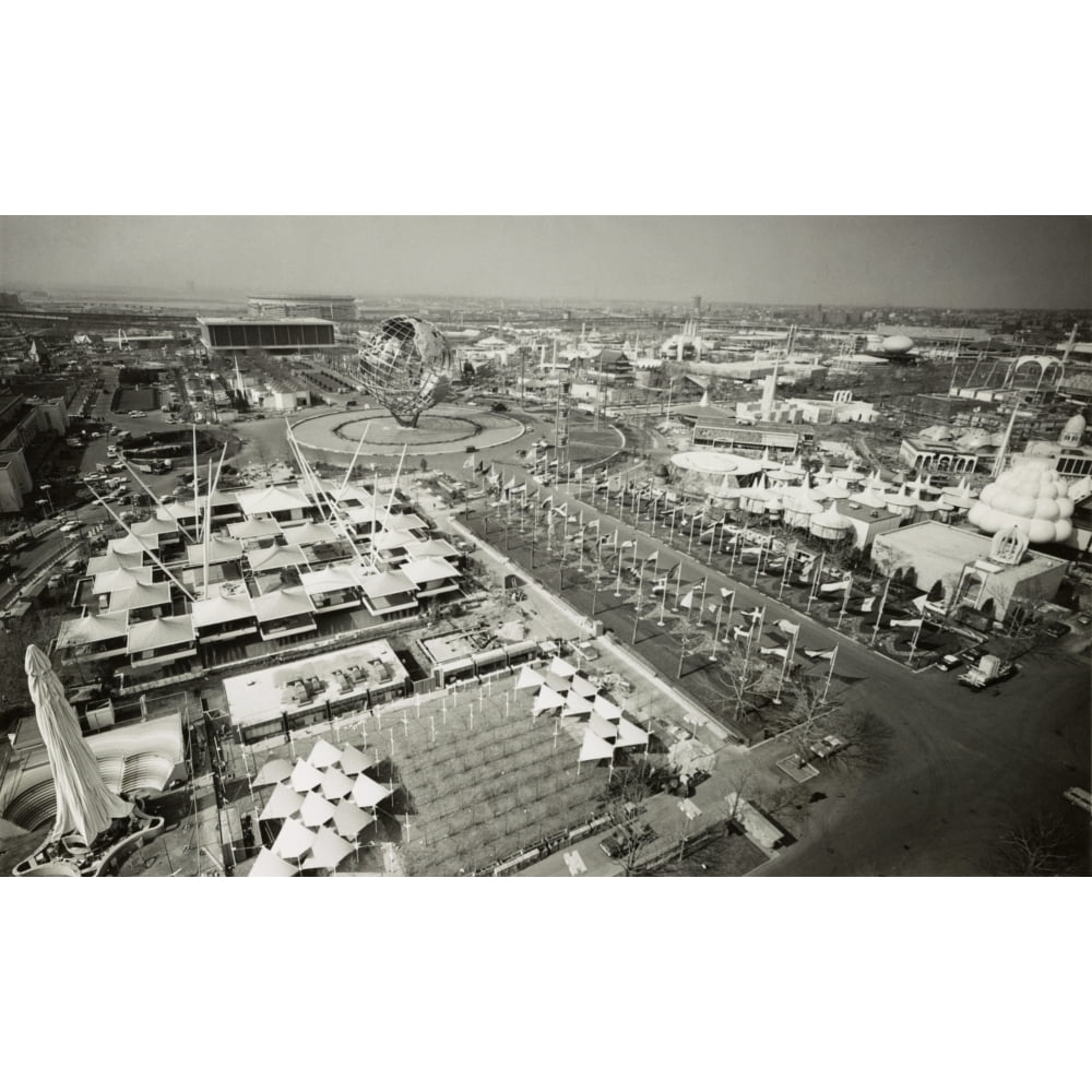 Aerial View Of Unisphere And Other Exhibits At New York World'S Fair In ...