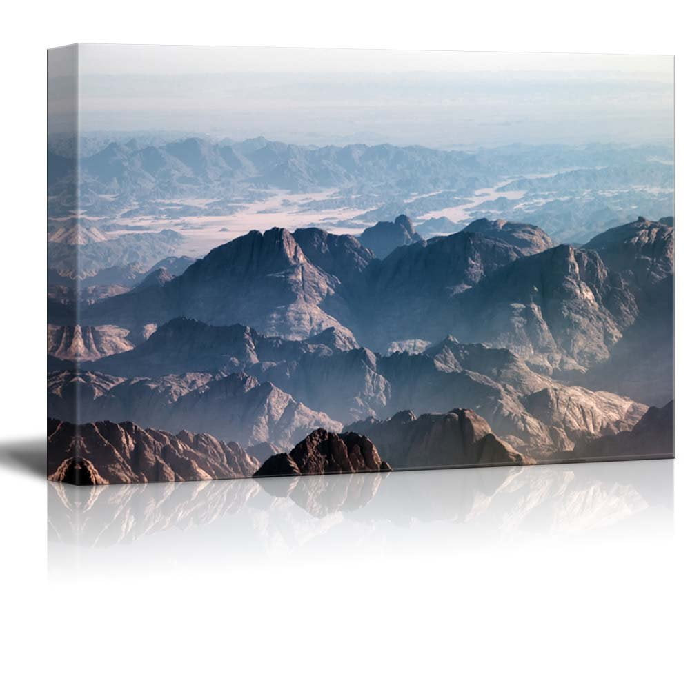 Aerial View of Remote Mountain Ranges with Jagged Peaks in Egypt ...