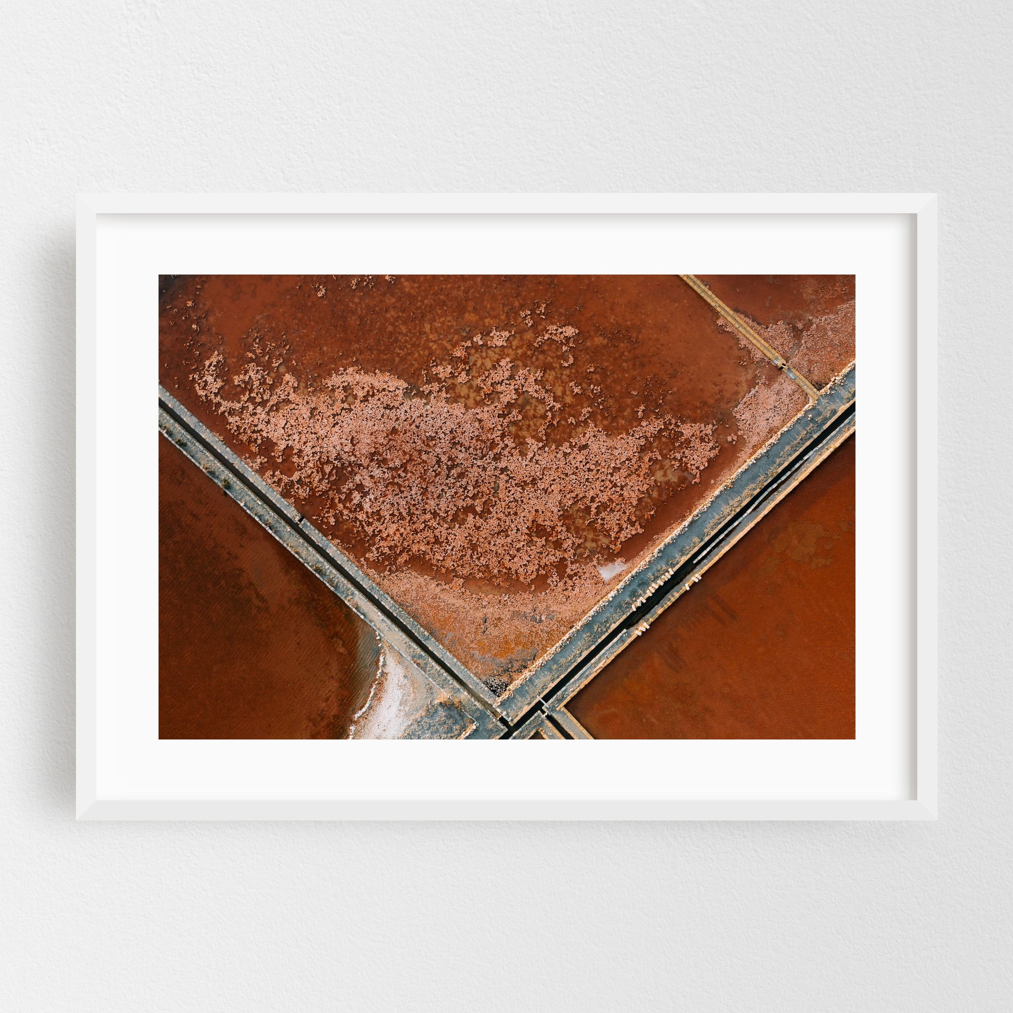 Aerial View of Rustic Salt Patterns - Sicily Italy Photography Abstract ...