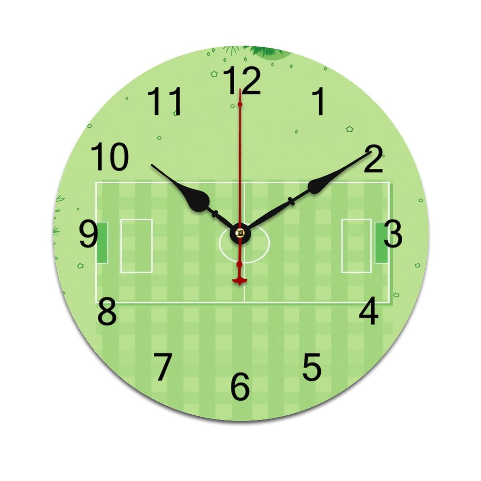 Aerial View Soccer Field Time Decorative Wall Clocks Round Large Wall ...