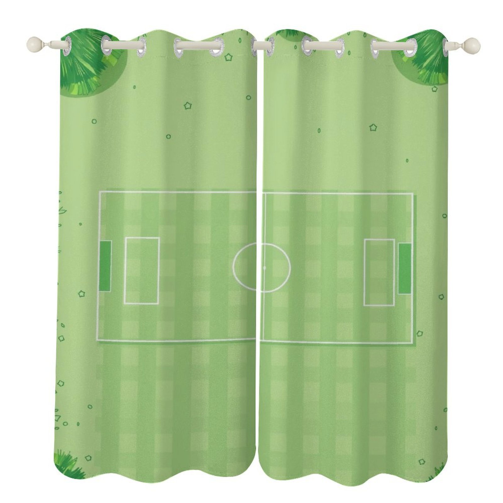 Aerial View Soccer Field Window Curtains Drapes Bedroom Living Room ...