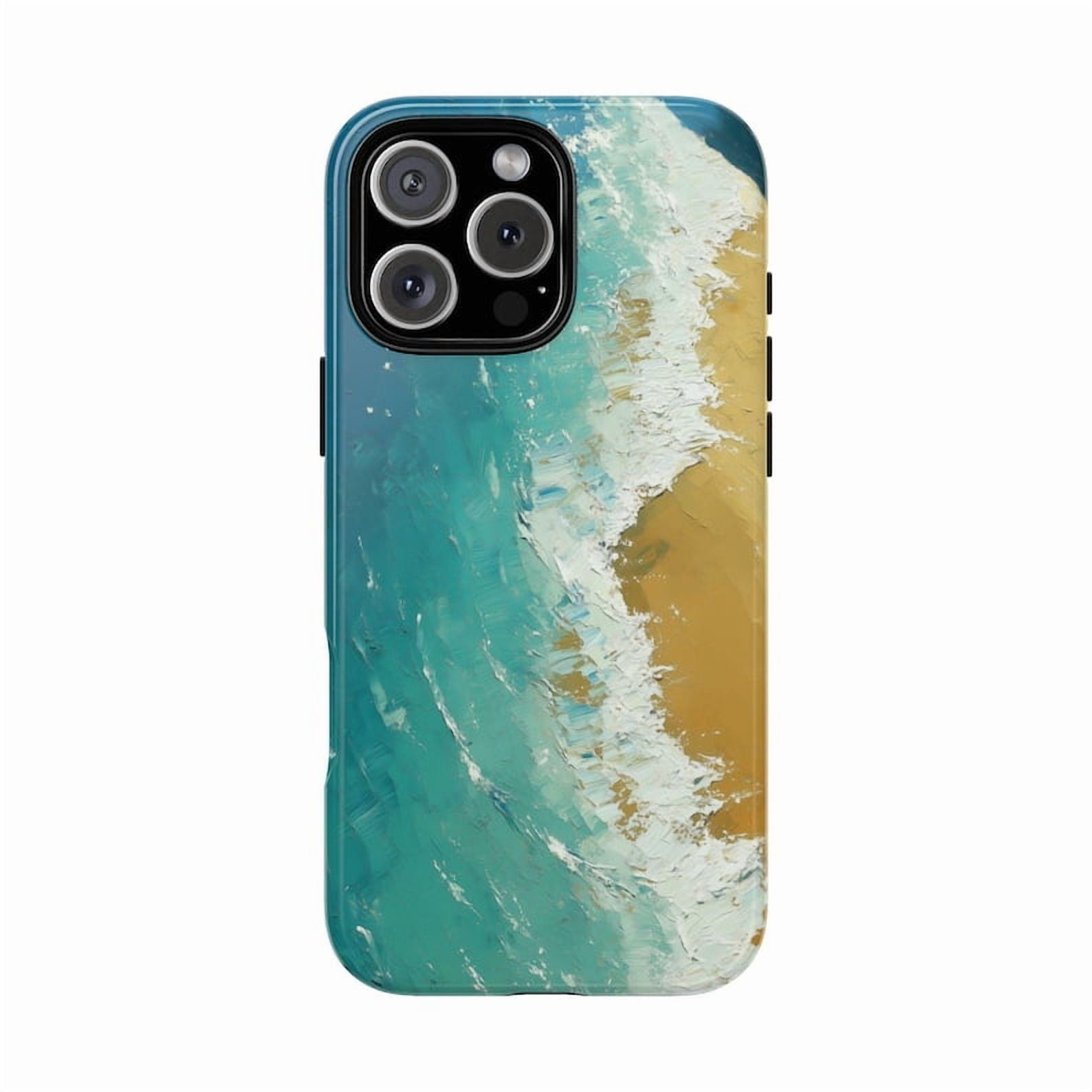 Aerial View Turquoise Ocean Beach Coastal Art Phone Case with iPhone 11 ...