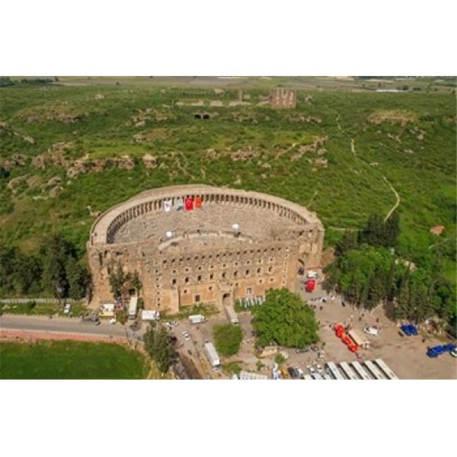 Aerial View of the Amphitheater of Aspendos Antalya Turkey Poster Print ...