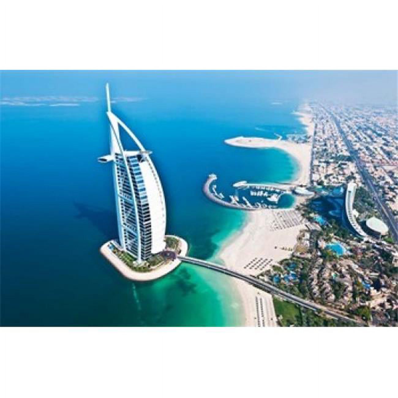Aerial View of the Burj Al Arab Dubai United Arab Emirates Poster Print ...