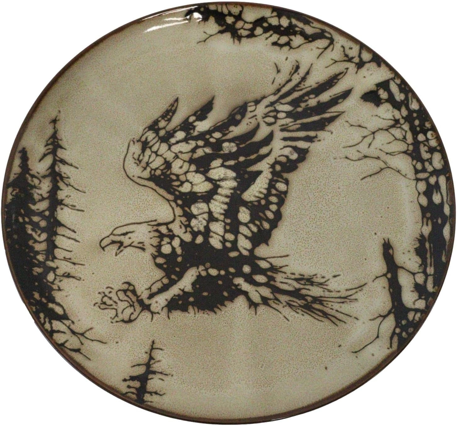 Aerial Wildlife Patriotic Bald Eagle Abstract Art Brown Dinnerware Or ...