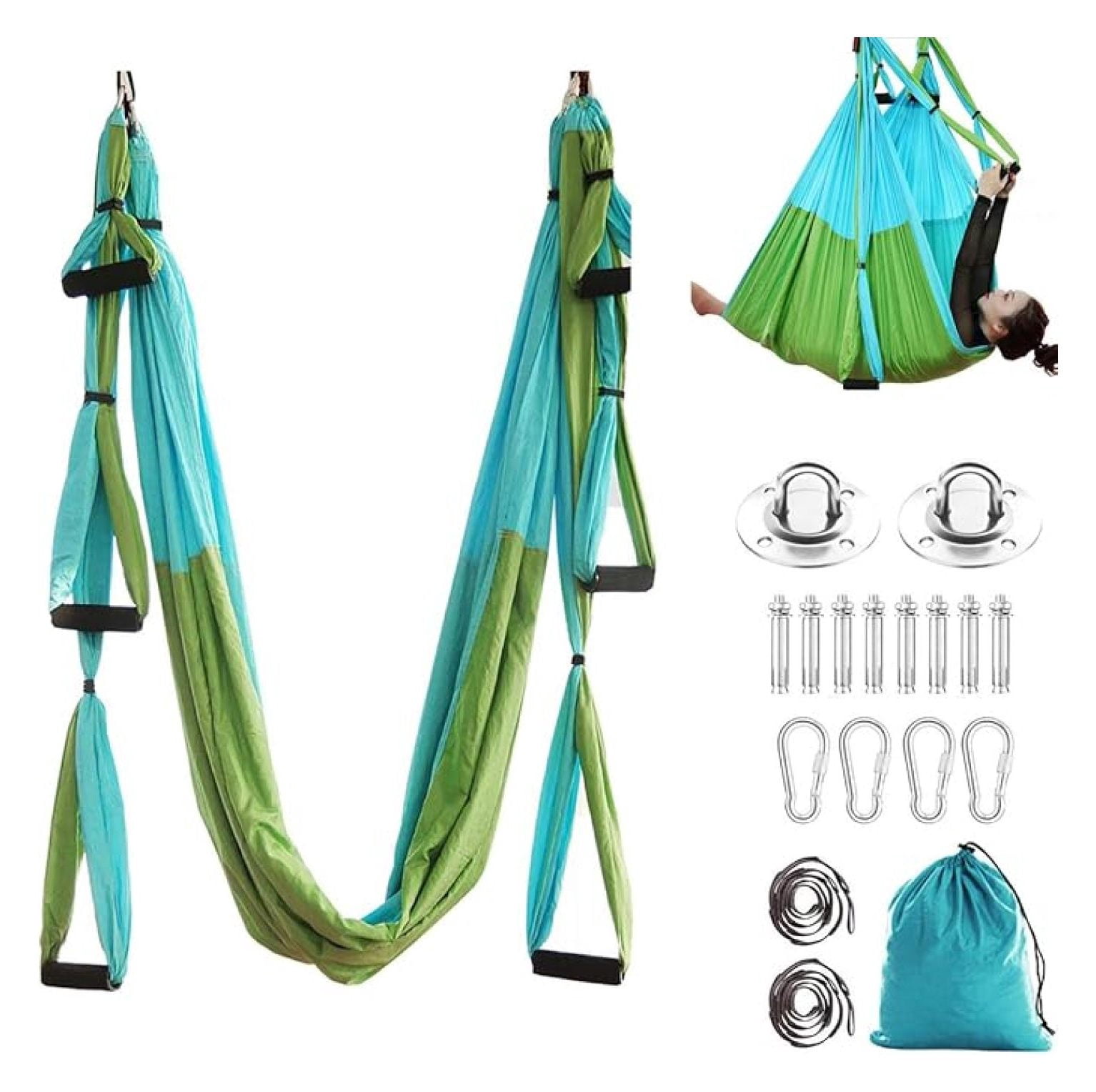 Aerial Yoga Hammock Kit - Antigravity Flying Yoga Swing Set, Ultra ...