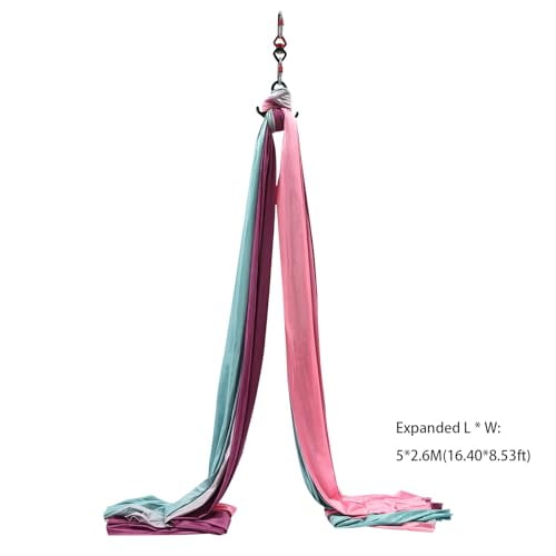 Aerial Yoga Practice Polyester Strap, 440 lbs Load-Bearing Yoga Hammock ...
