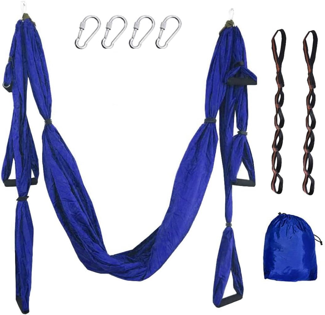 Aerial Yoga Swing Set with 2 Extension Straps - Anti-Gravity Aerial ...